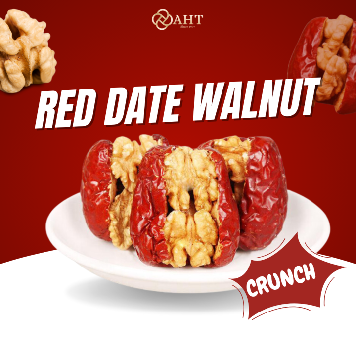 安辉堂 红枣核桃夹 500g AHT Red Dates with Walnut 新疆特产特大红枣夹核桃 | Lazada