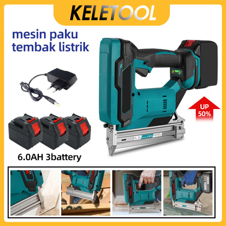 F30 Brad Nail Gun Cordless Lithium-Ion Heavy Finish Straight Nailer ...