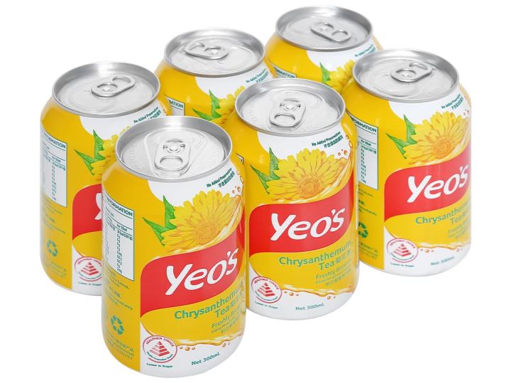 [LỐC 6 LON] Trà Hoa Cúc YEO'S Cực Ngon Thanh Mát Cơ Thể , lon 330ml ...