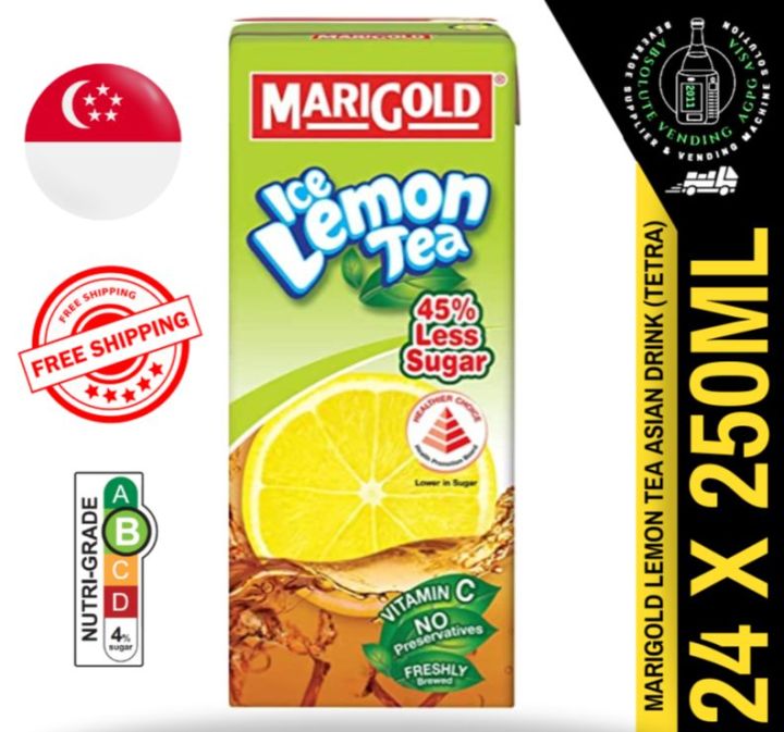 MARIGOLD Asian Drink Lemon Tea 250ML X 24 (TETRA) | Lazada Singapore