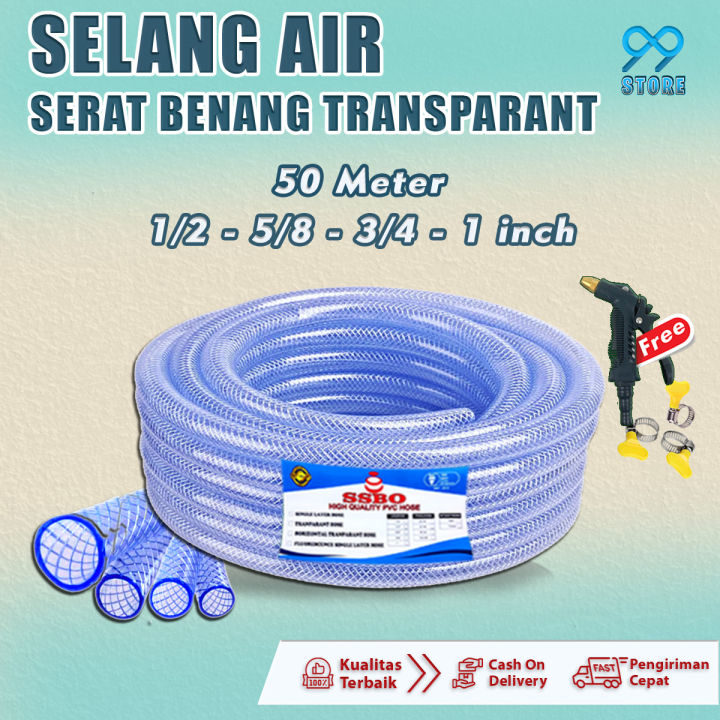 1 ROLL 50 METER SELANG AIR SERAT BENANG / SELANG AIR TAMAN PERKEBUNAN ...