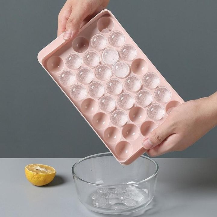 Cetakan Es Batu Bulat 33 Round Ice Cube Tray - Biru Muda | Lazada Indonesia