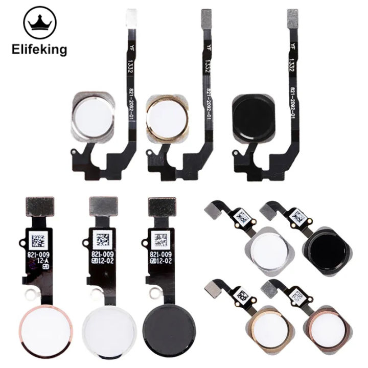 Home Button With Flex Cable For iPhone 5S 5SE 6 6S 6P 6SP 7 8 plus Menu ...