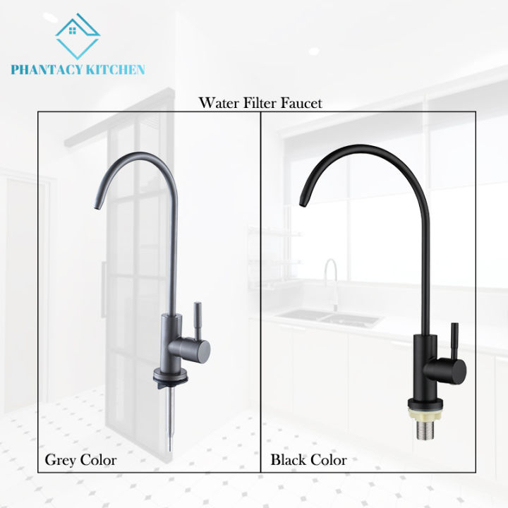 1/4" and 1/2" SUS 304 Kitchen Water Filter Faucet Tap Water Filtration ...