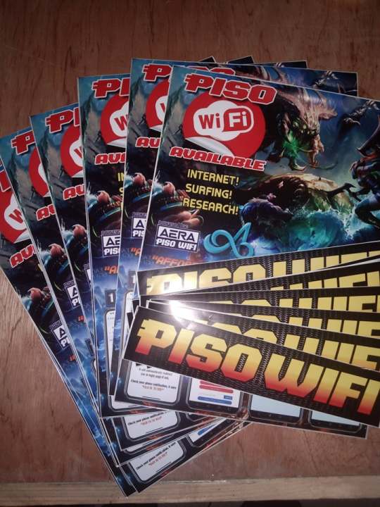 Piso Wifi Design Sticker with header sticker for Piso Wifi Box | Lazada PH