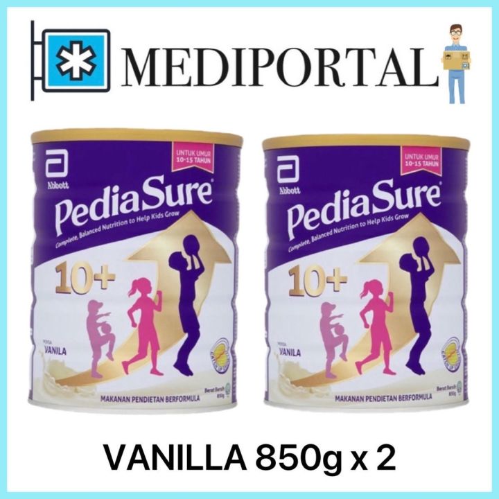 Mediportal Pediasure 10 plus (850g x 2) 1.7kg (age 10-15) Vanilla ...