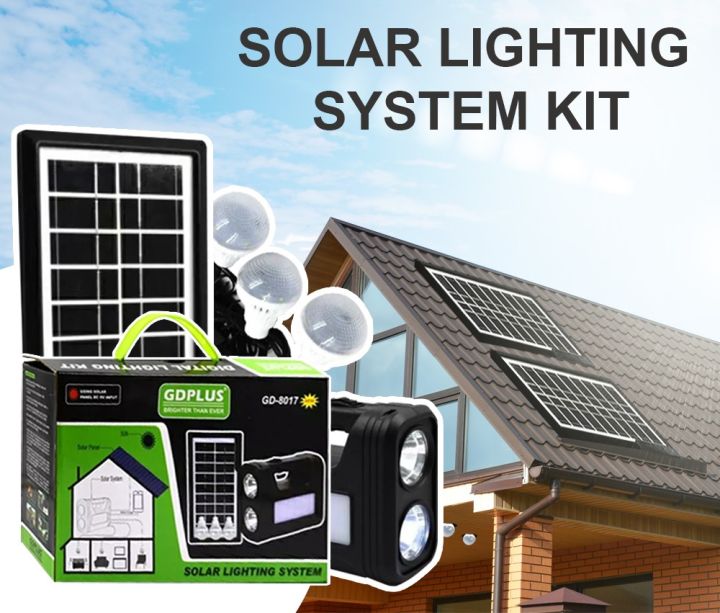 Casa Calidad Portable Solar Lighting System with 3 Bulbs Mobile ...