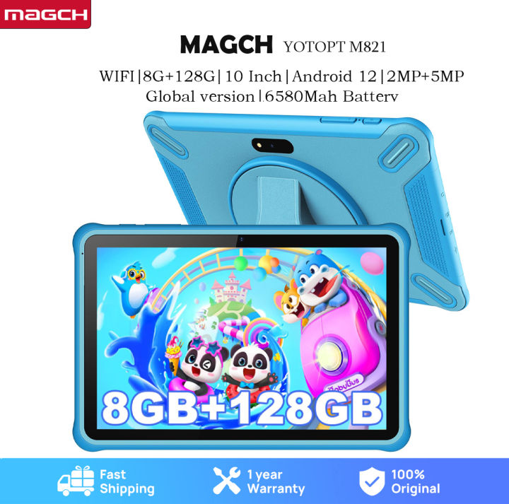 MAGCH Kids Tablet 10 Inch WiFi Kids Tablets 128G/32G Android 12 Tablet ...