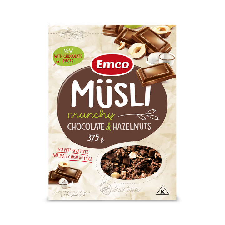 Emco Crunchy Musli with Chocolate and Hazelnuts 375g | Lazada PH