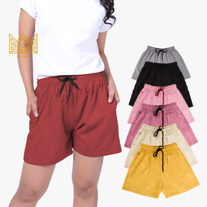 Crown Training Shorts for Woman Summer Korean Taslan Short for Women ...