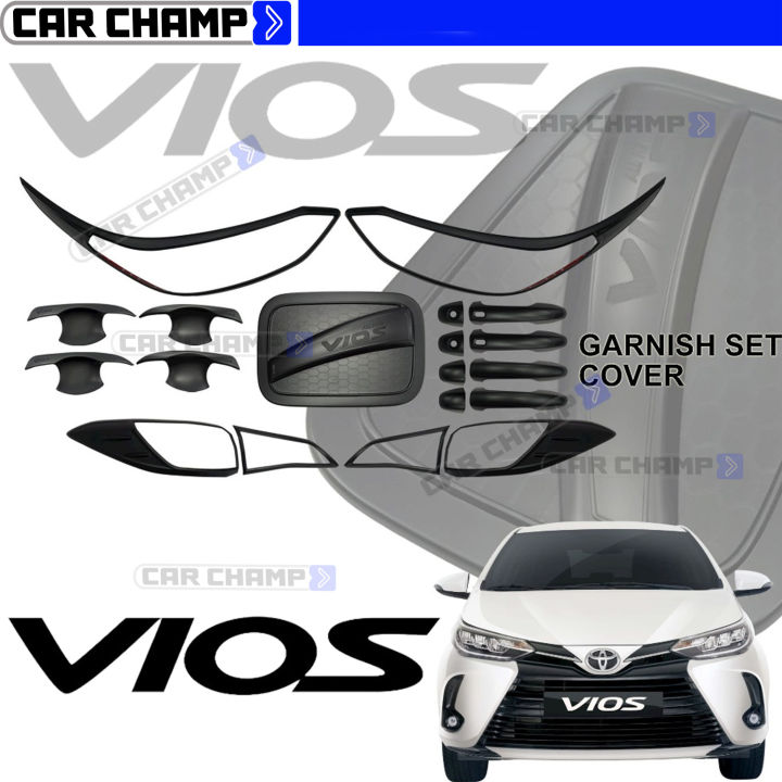 All New Vios Prime G 2018 to 2024 Garnish Cover Combo Set MATTE BLACK ...