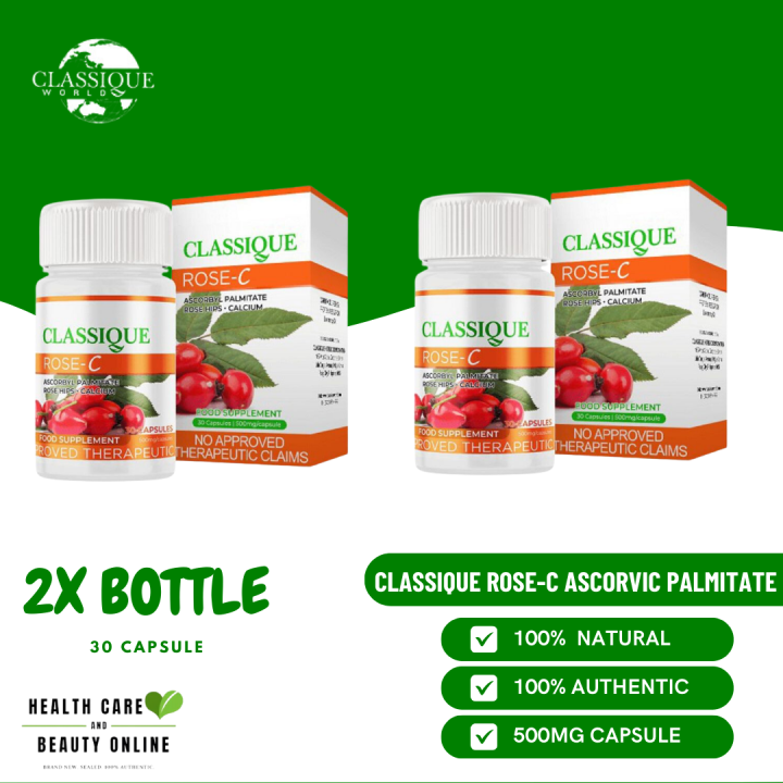 Classique Rose - C Rose C 500mg x 30 capsules 2 BOTTLE (FREE HERBAL COFFEE) | Lazada PH