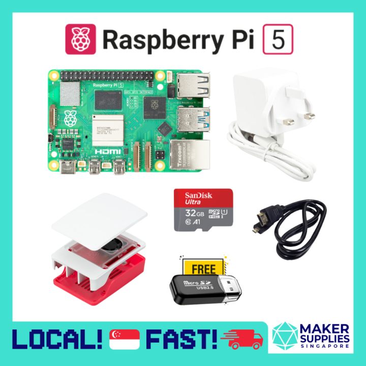 Raspberry Pi 5 Official RPI Kit Bundle Set Single Board Computer 4GB ...