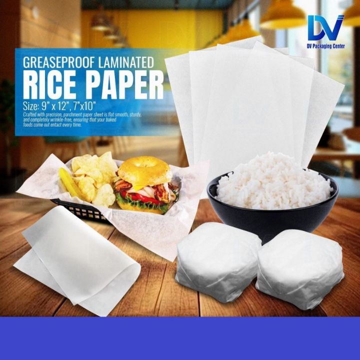 Laminated Greaseproof Paper (Rice) Wrapper) - 1 pack x 100pcs | Lazada PH