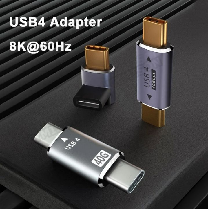 USB4 40Gbps Adapter USB Type-C Data Sync Converter Extension Cable for ...