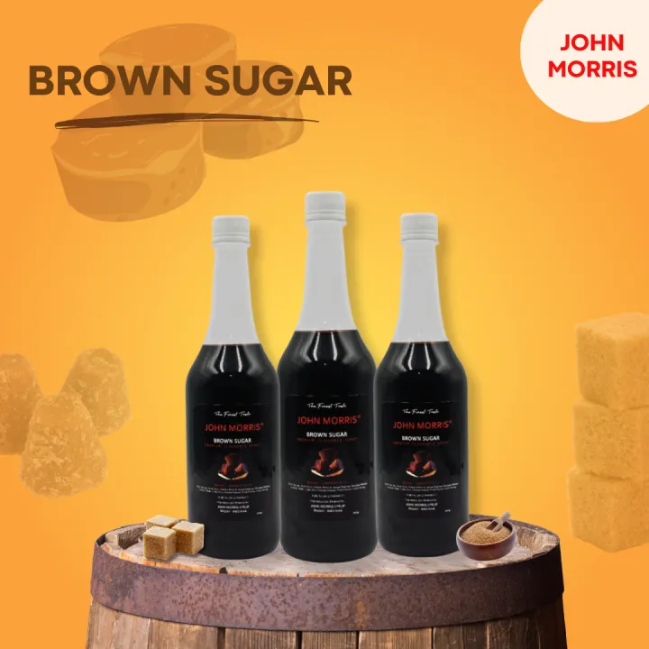 JOHN MORRIS Premium Flavoured Syrup Brown Sugar 1000 ml / Sirup Rasa ...
