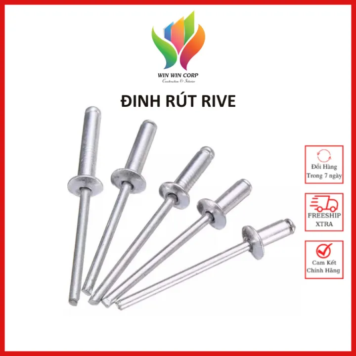 HCM Đinh rive - Đinh rút - Rút rive 200gr, 500gr, 1kg nhiều kích cỡ ...