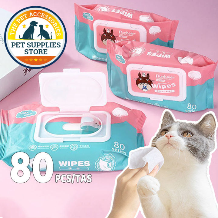 Pet Wipes Dog Wipes Cat Wipes Multi-Purpose Wipes for Dogs & Cats (80 ...
