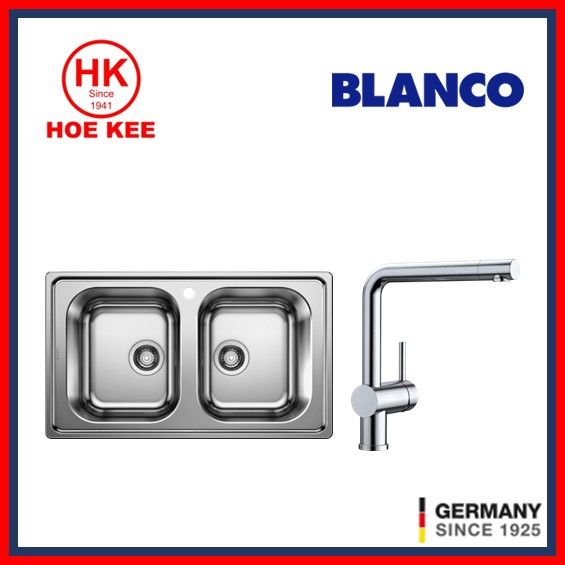 Blanco Dinas 8 Stainless Steel Kitchen Sink + Blanco Linus Sink Mixer ...