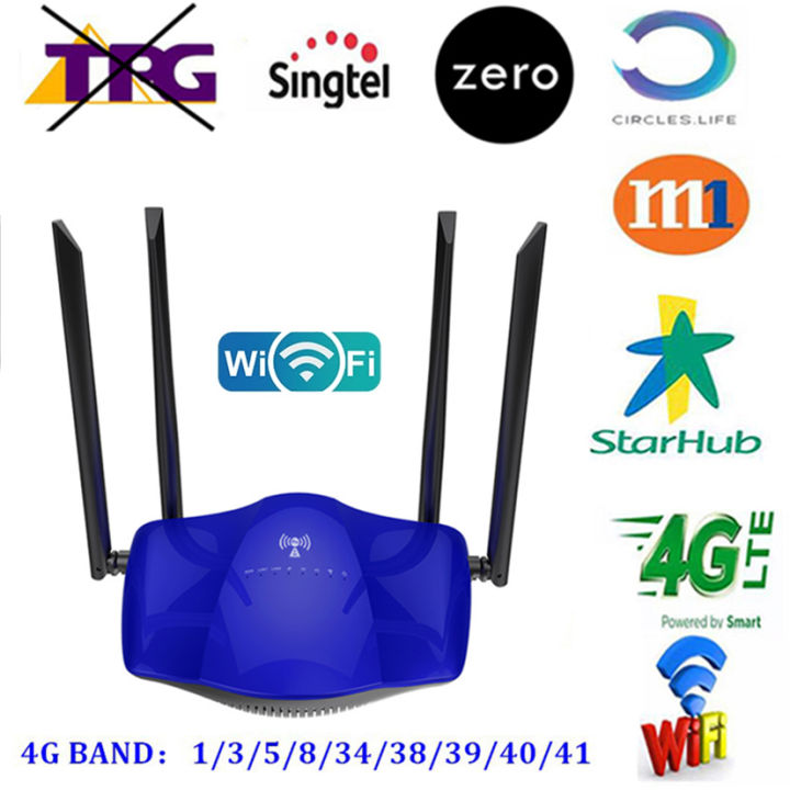 3G 4G Portable Hotspot Lte Wifi Router Wan/Lan Port Dual External ...