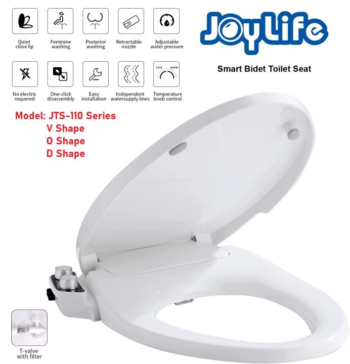 JoyLife Brand NON-ELECTRIC BIDET TOILET SEAT with Handheld Hose Shower Head (Model: JTS-110 ...