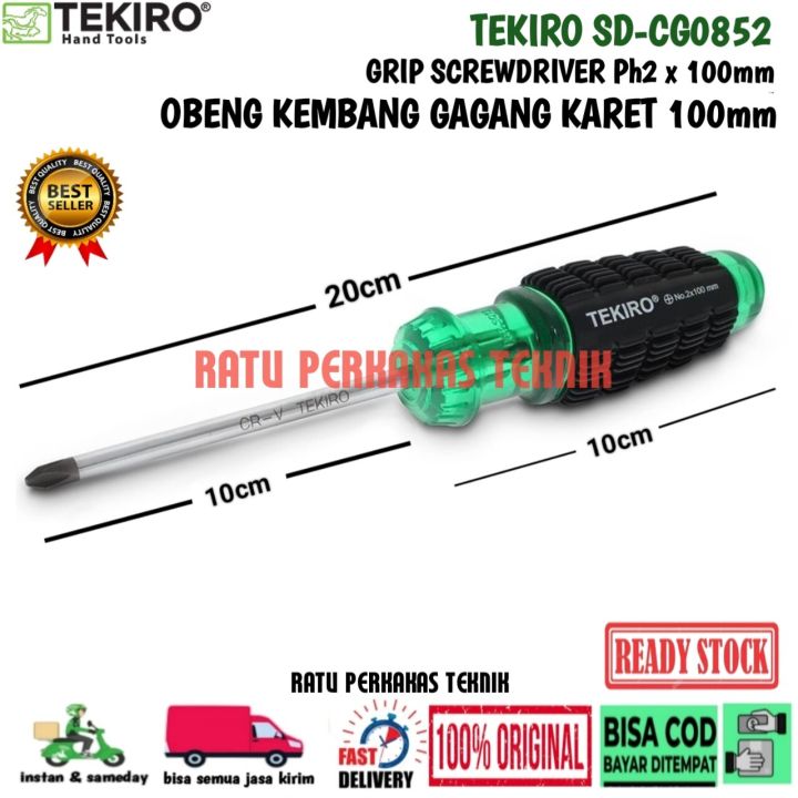 OBENG PLUS TEKIRO 100MM X PH2 SD-CG0852 / OBENG KEMBANG TEKIRO | Lazada ...