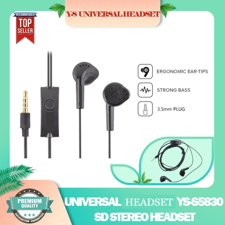 YS Equipment Manufactured Earphones Universal Headset with mic In-Line ...