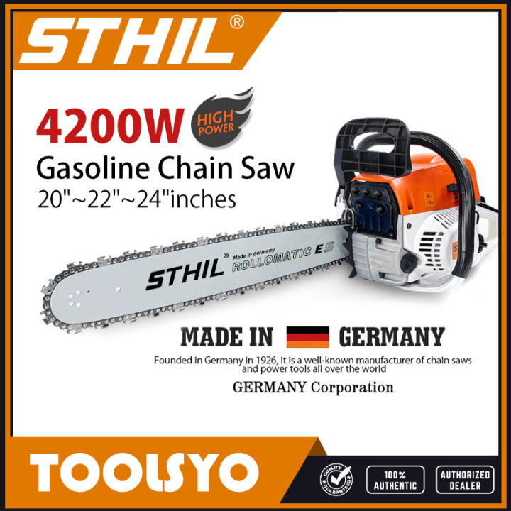 NEW Chain saw 20/22/24 Inch 58CC 4.2Kw Original Steel Chainsaw Gasoline ...