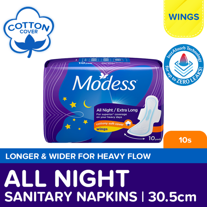 [SANITARY NAPKINS] Modess All Night 10s | Lazada PH