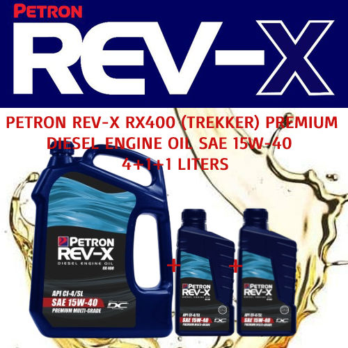 Petron Rev-X RX400 (Trekker) Premium Diesel Engine Oil SAE 15W40 6 ...