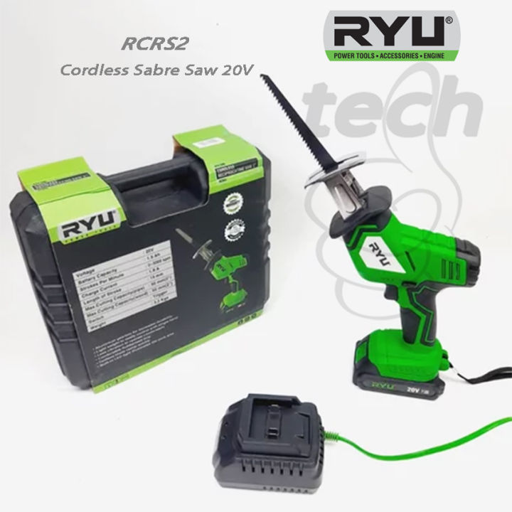 Mesin Gergaji Reciprocating Cordless Sabre Saw RYU RCRS2 RCRS 2 RC RS2 ...