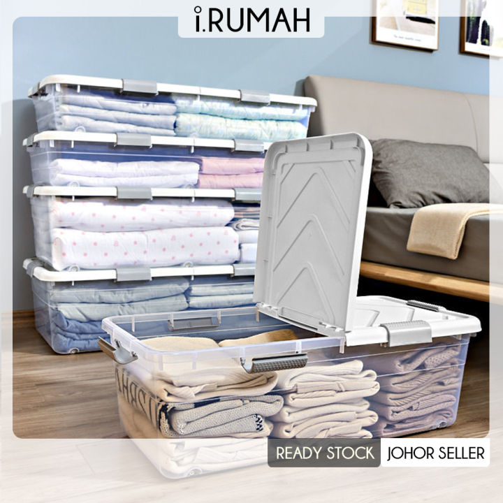 【i.Rumah】Kotak Simpanan Roda Storage Box with wheels Storage Container ...