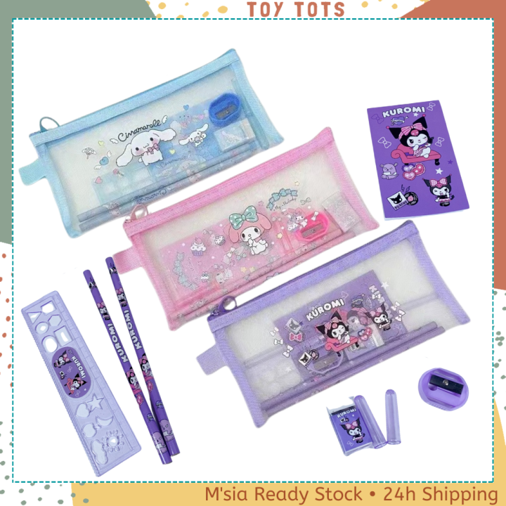 KUROMI STATIONERY SET Barang Sekolah Cute Alat Tulis Melody Cinnamoroll ...