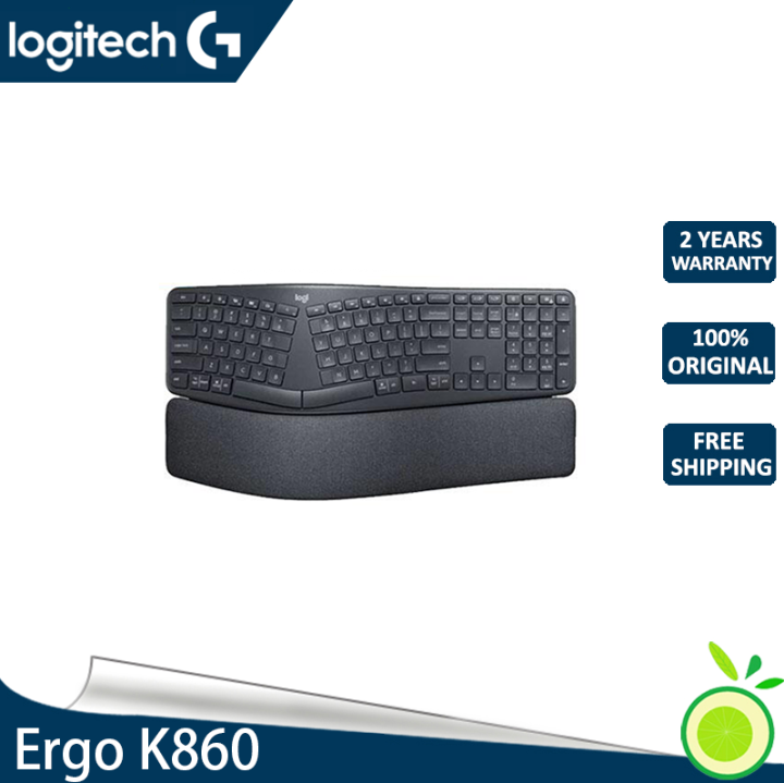 Logitech Ergo K860 Wireless Ergonomic Keyboard with Wrist Rest | Lazada ...