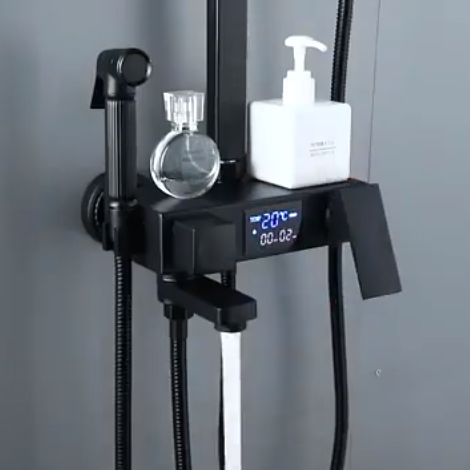 QUITE Hot Cold Shower System Bathroom 4 Gear Thermostatic Shower Set ...