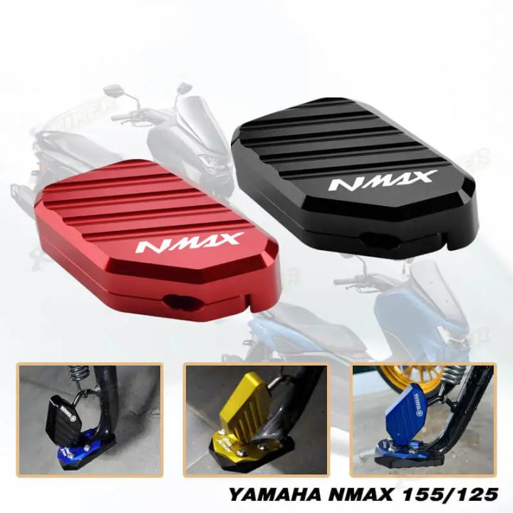 YAMAHA NMAX 155/125 Kickstand Pad CNC Motorcycle Single Side Stand ...