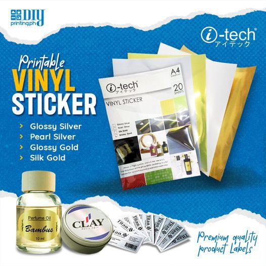itech vinyl sticker Self Adhesive A4 size 20 Sheets Per Pack (Glossy ...