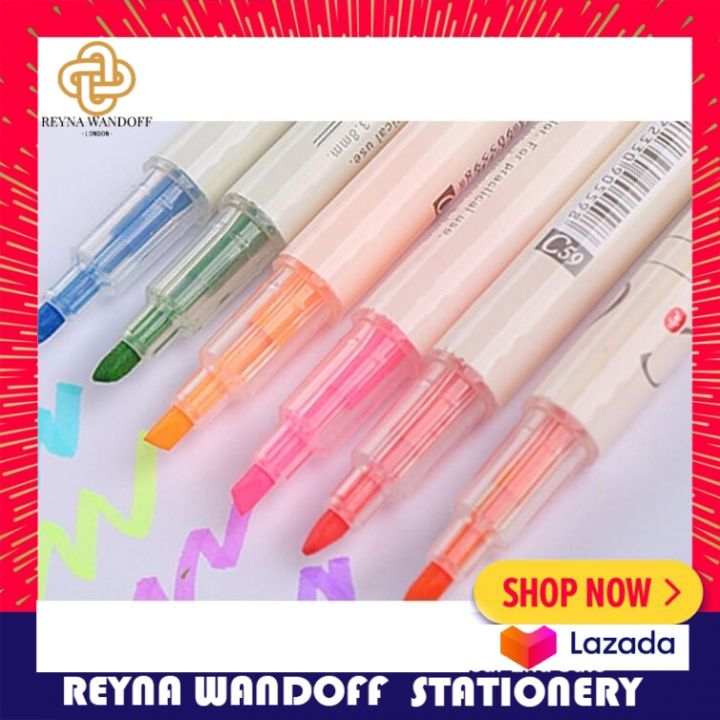 Highlighter 12 Colours Double Sided Pen Size | Lazada
