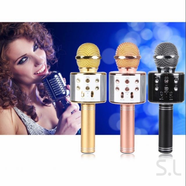 Wster WS-858 Karaoke KTV MIC Portable Bluetooth Speaker Microphone | Lazada