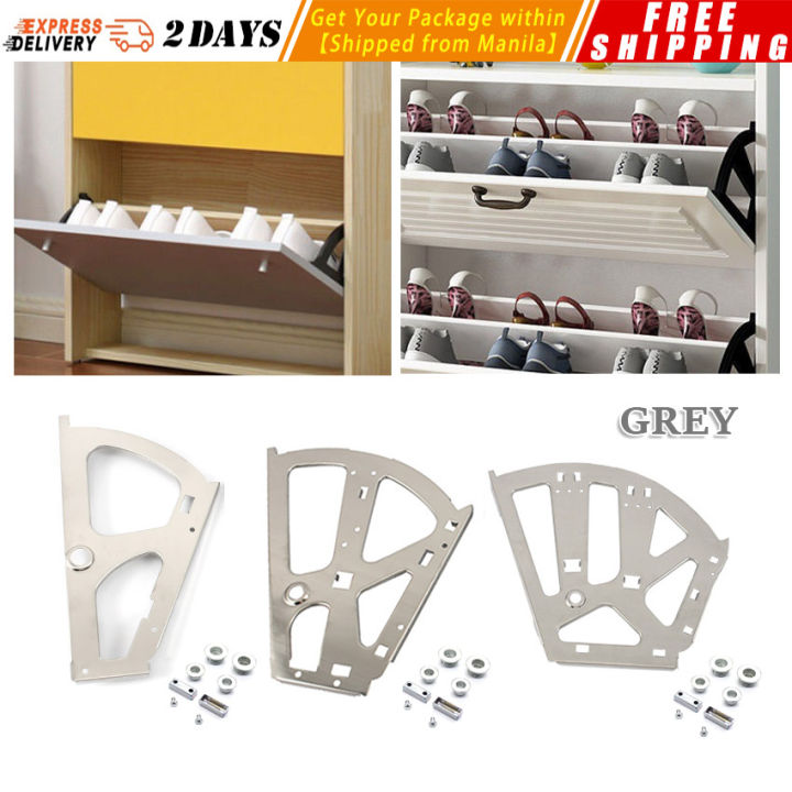 【Stainless Steel】Shoes Cabinet Hinges 1/2/3 Layer Home Furniture Shoes ...