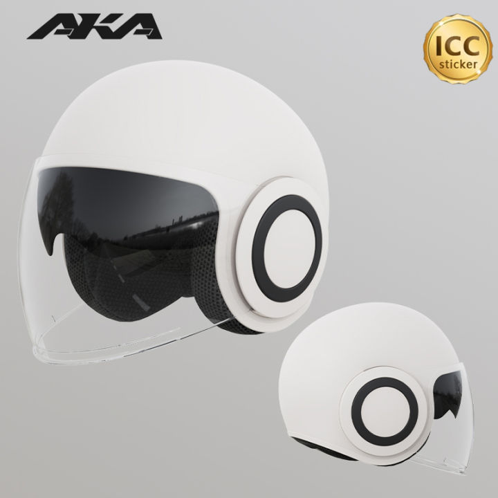 AKA803 Half Helmet Motorcycle Helmet Electric Vehicle Riding Four ...