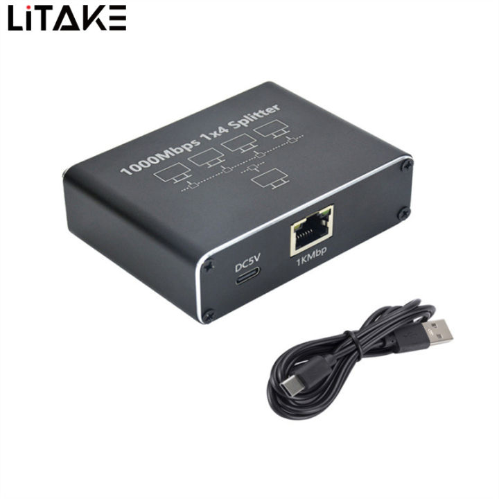 Ethernet Splitter 1 To 4 High Speed 1000Mbps Ethernet Splitter 4 ...