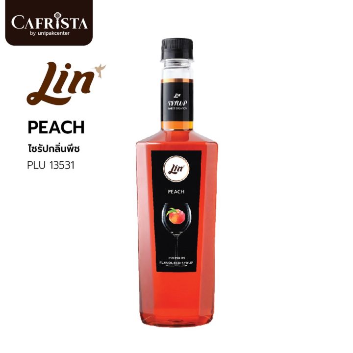 Lin Syrup ลินไซรัปขนาด 750 ml น้ำเชื่อมแต่งกลิ่นพีช / PEACH / PLU13531 ...
