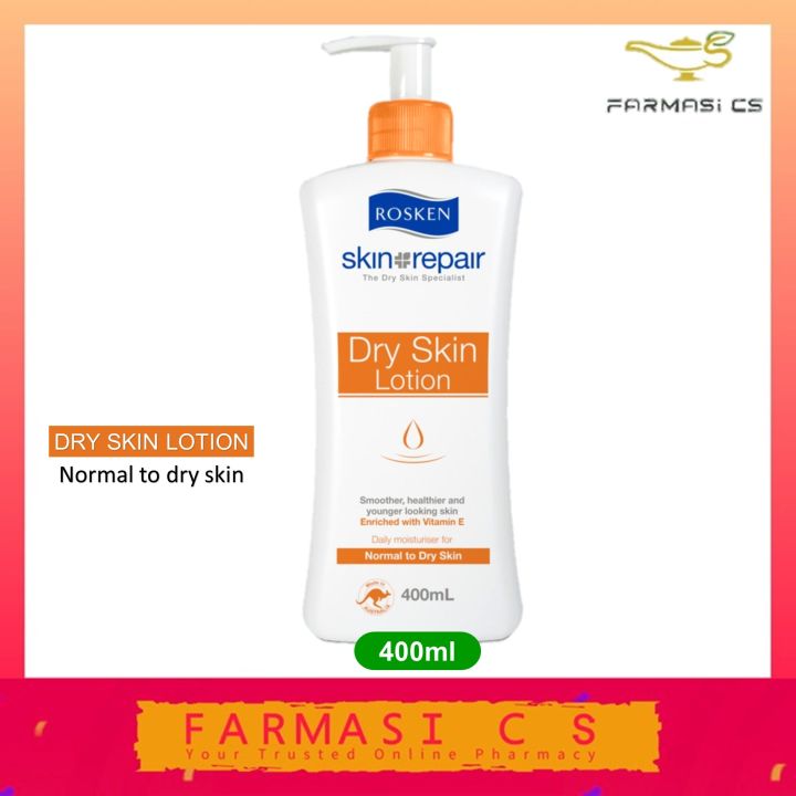 Rosken Skin Repair Dry Skin Lotion 400ml [ Normal to dry skin ] EXP:04/ ...