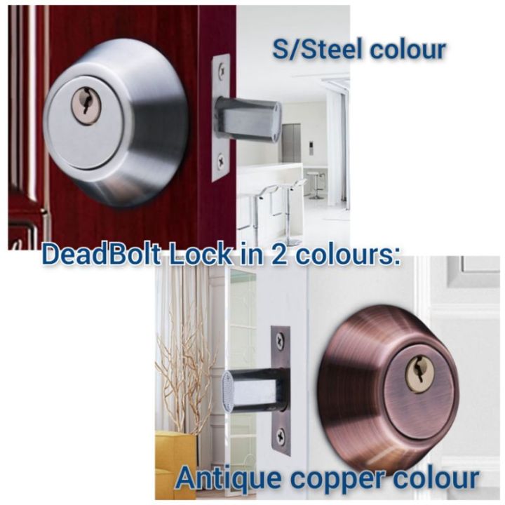 DeadBolt Lock Entrance Lock Kunci Bilik Ruang Tamu | Lazada