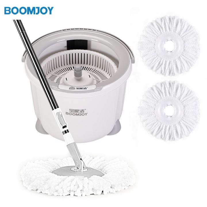 BOOMJOY M2 in stock Singe Spin Mop Bucket Set & Mop Lantai，2*Mop pad ...