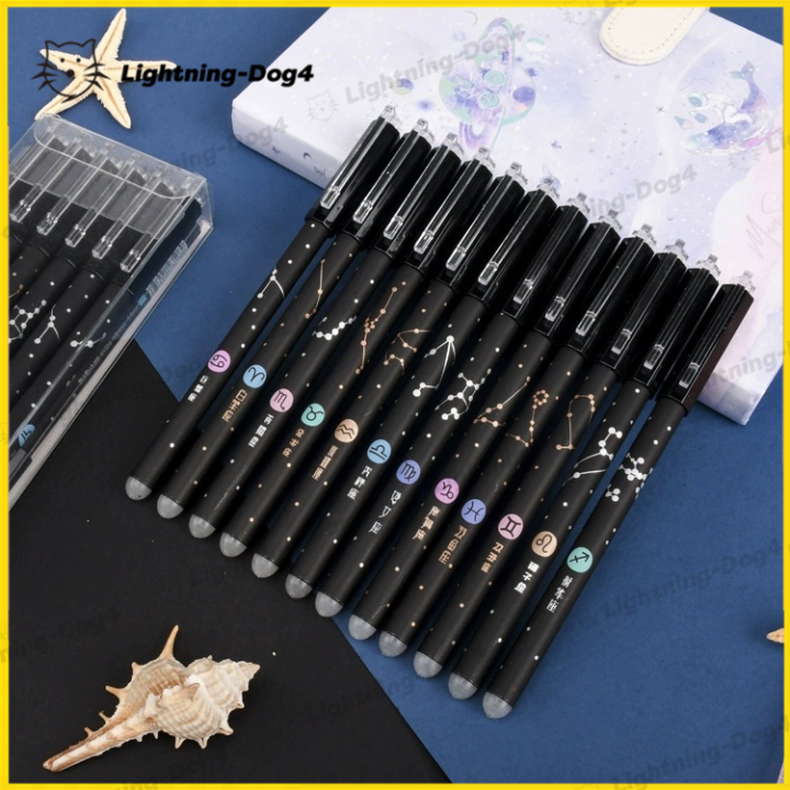 1Box/12Pcs K1364 black ink ERASABLE GEL PEN school supplies ...