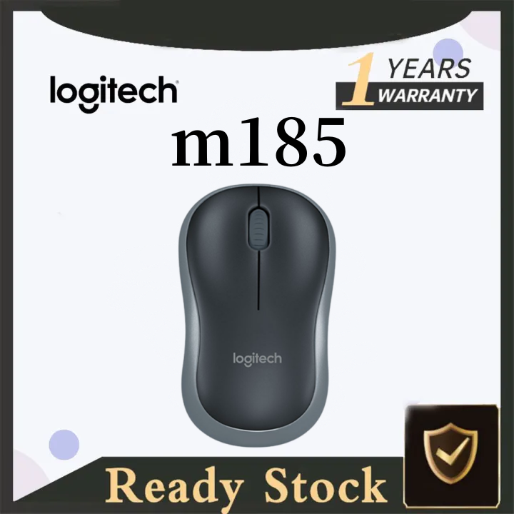 【100% Original】 Logitech M185 Wireless Mouse,2.4GHz with USB Mini ...
