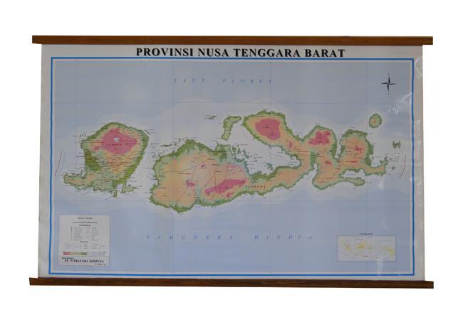 Peta Provinsi Nusa Tenggara Barat (NTB) (Bingkai) MP AP 058 | Lazada ...