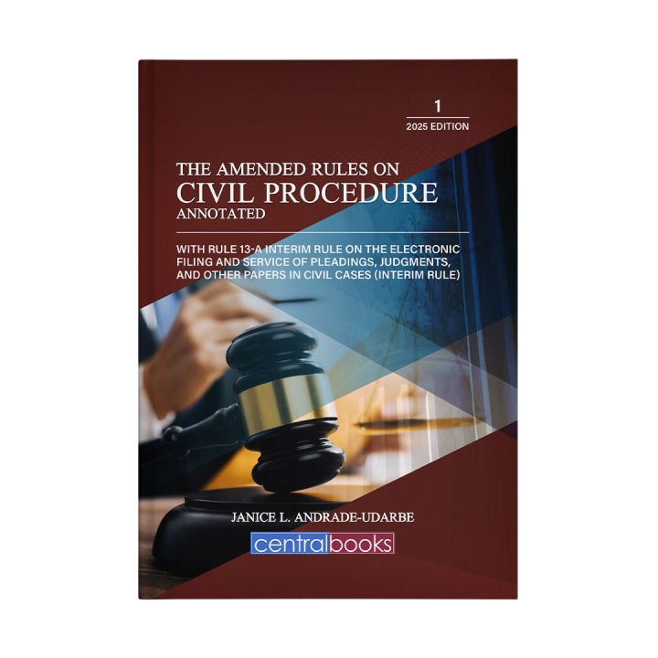 The Amended Rules on Civil Procedure Annotated (Book 1) (2025) [Hardcover] by Judge Janice L ...
